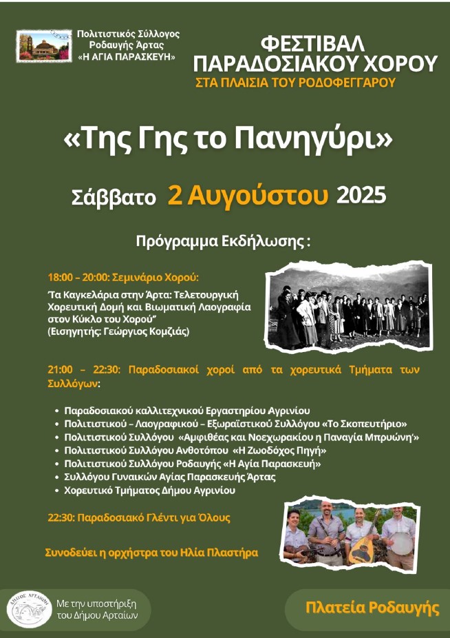 "Της Γης το Πανηγύρι" – Φεστιβάλ Παραδοσιακού Χορού στη Ροδαυγή - Δήμος ...